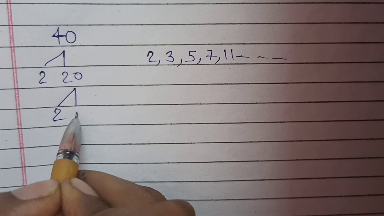 factor tree of 40 - YouTube
