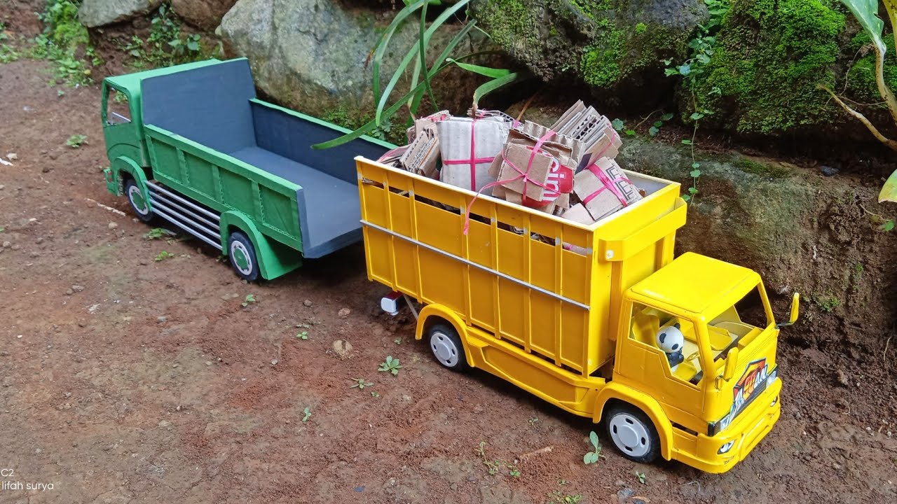 Rc Truk Plastik, RAGASA muatan kardus bekas - YouTube