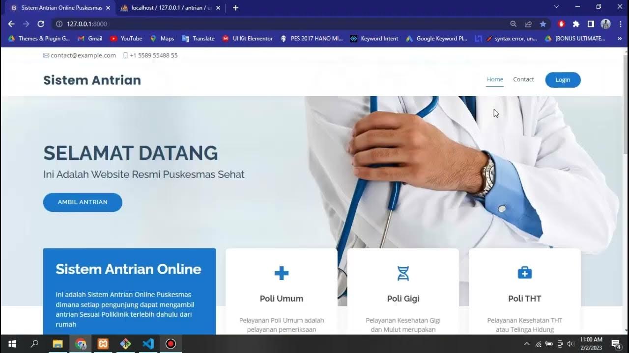 Sistem Antrian Puskesmas/Rumah Sakit Sederhana Laravel - YouTube