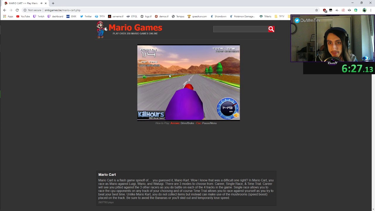 Mario Cart (Flash Game) in 12:14.98 - YouTube