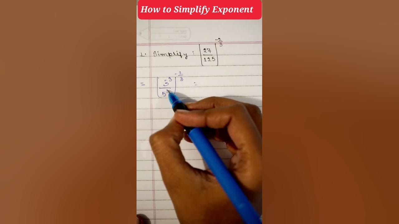 How to simplify exponent 1 - YouTube