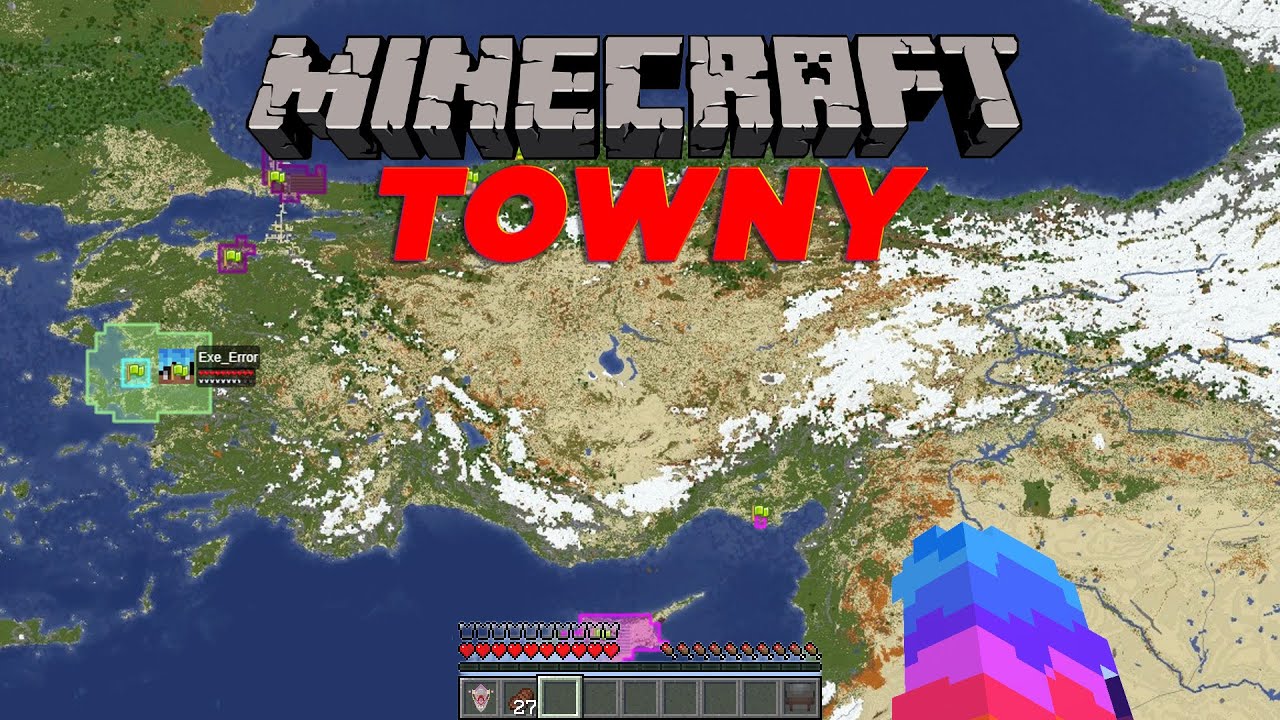 Gerçek Dünya Haritalı Minecraft Towny Sunucusu - RonemaCraft - YouTube