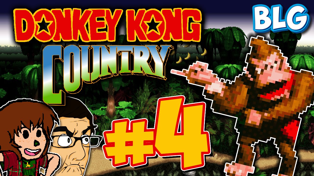 Let's Play Donkey Kong Country - Part 4 - Co-co-nut Gun? - YouTube