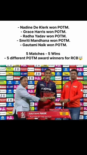 5 Matches 5 Win 5 Different Potm Award Winners in RCB 🤯 #shorts # ...