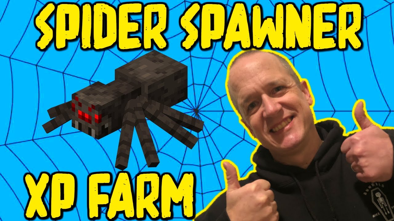 Minecraft SPIDER SPAWNER XP FARM Tutorial - How to Make a Spider ...