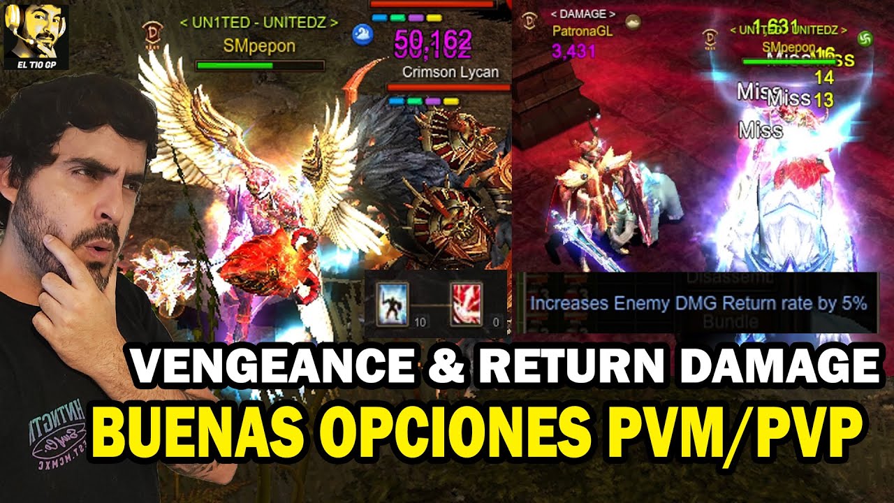 VENGEANCE & ENEMY RETURN DAMAGE ES GENIAL! PVM/PVP😱🔥 l Mu online S19.1.3 - YouTube
