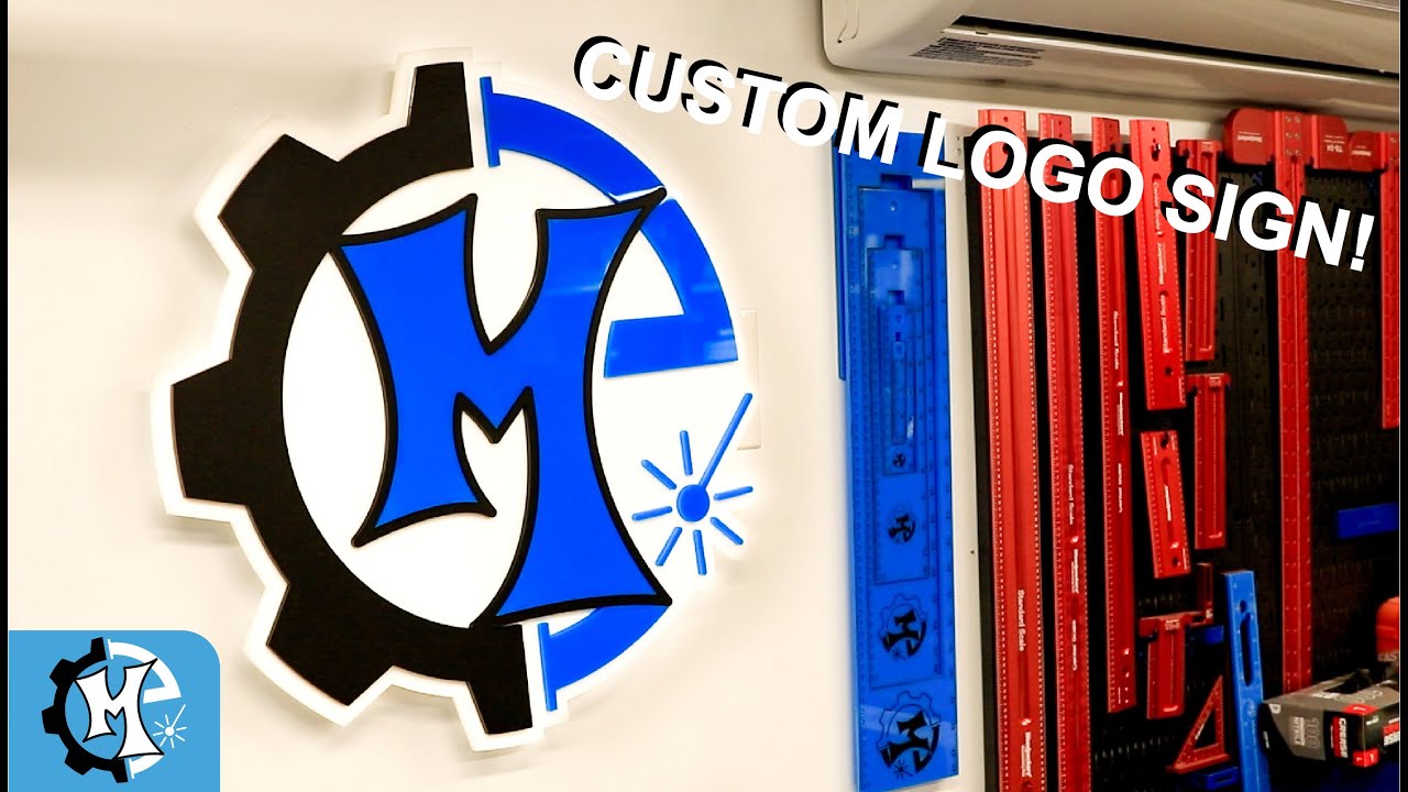 MAKING MY OWN CUSTOM LOGO SIGN - YouTube