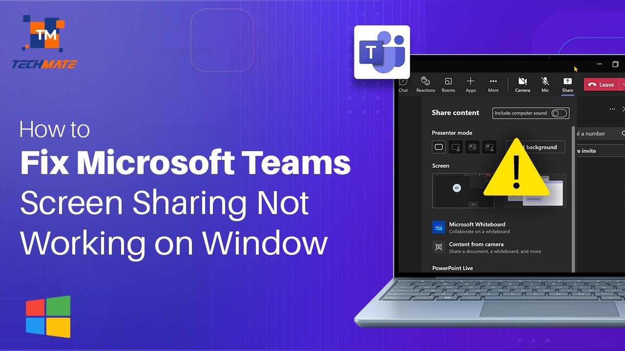 How to Fix Microsoft Teams Screen Sharing Not Working on Windows | Tech ...