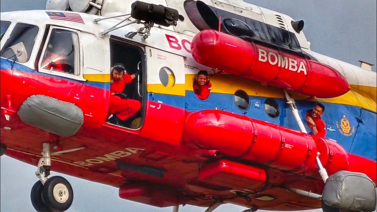 Mil Mi-17 Bomba Helicopter M994-01 Landing At Bertam - YouTube