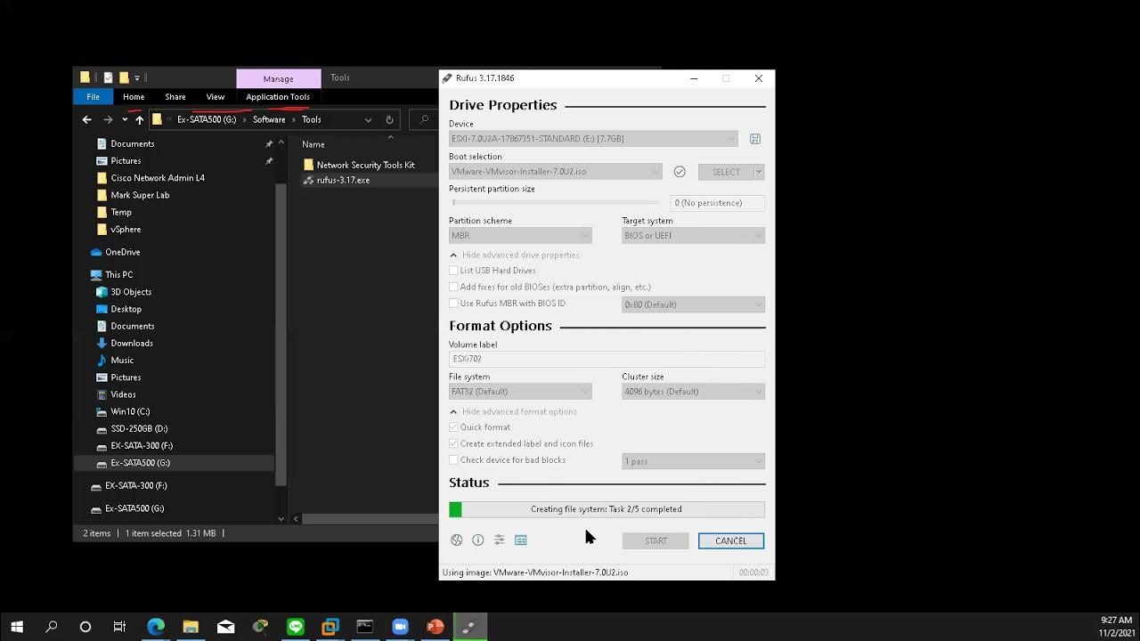 Create Usb Bootable With Vmware Esxi Image Youtube