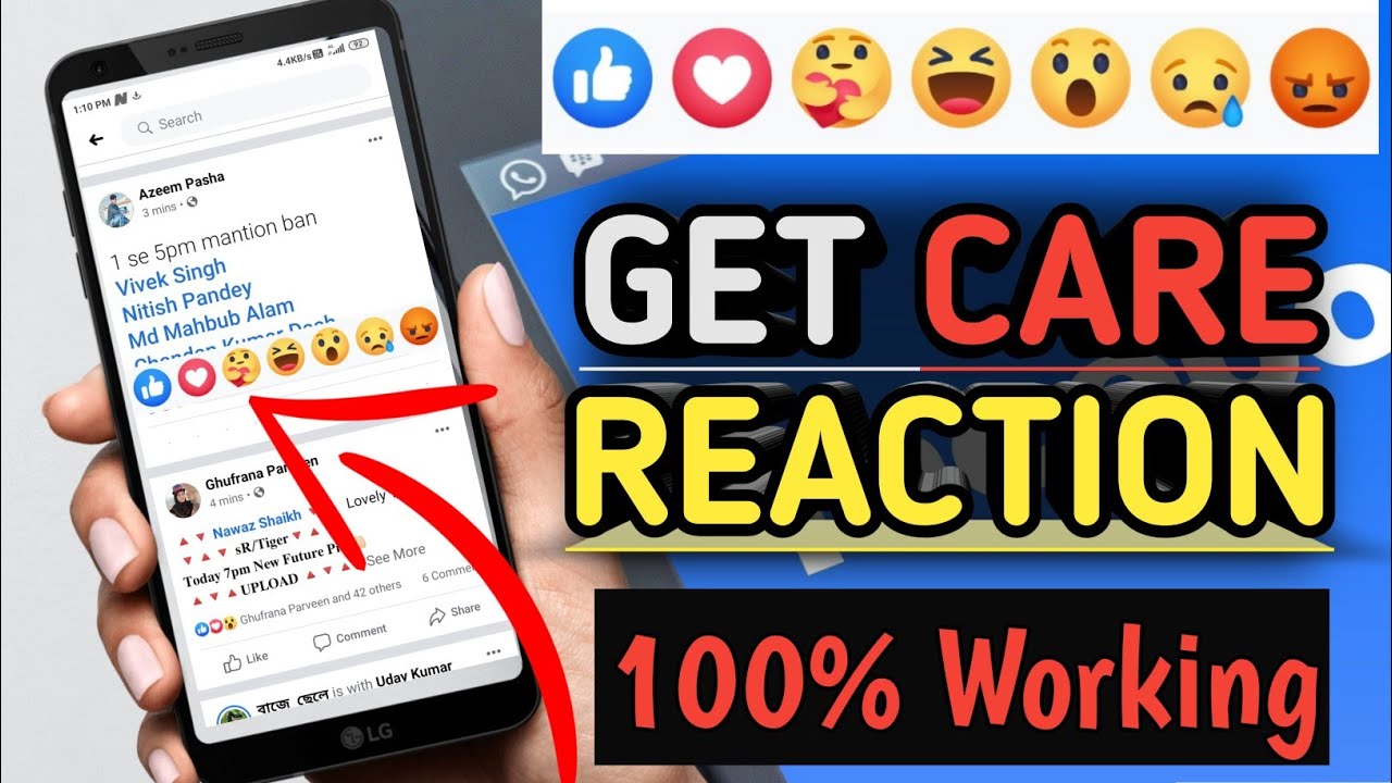 Care Reaction on facebook how to get/Care React kese milega /Care React ...