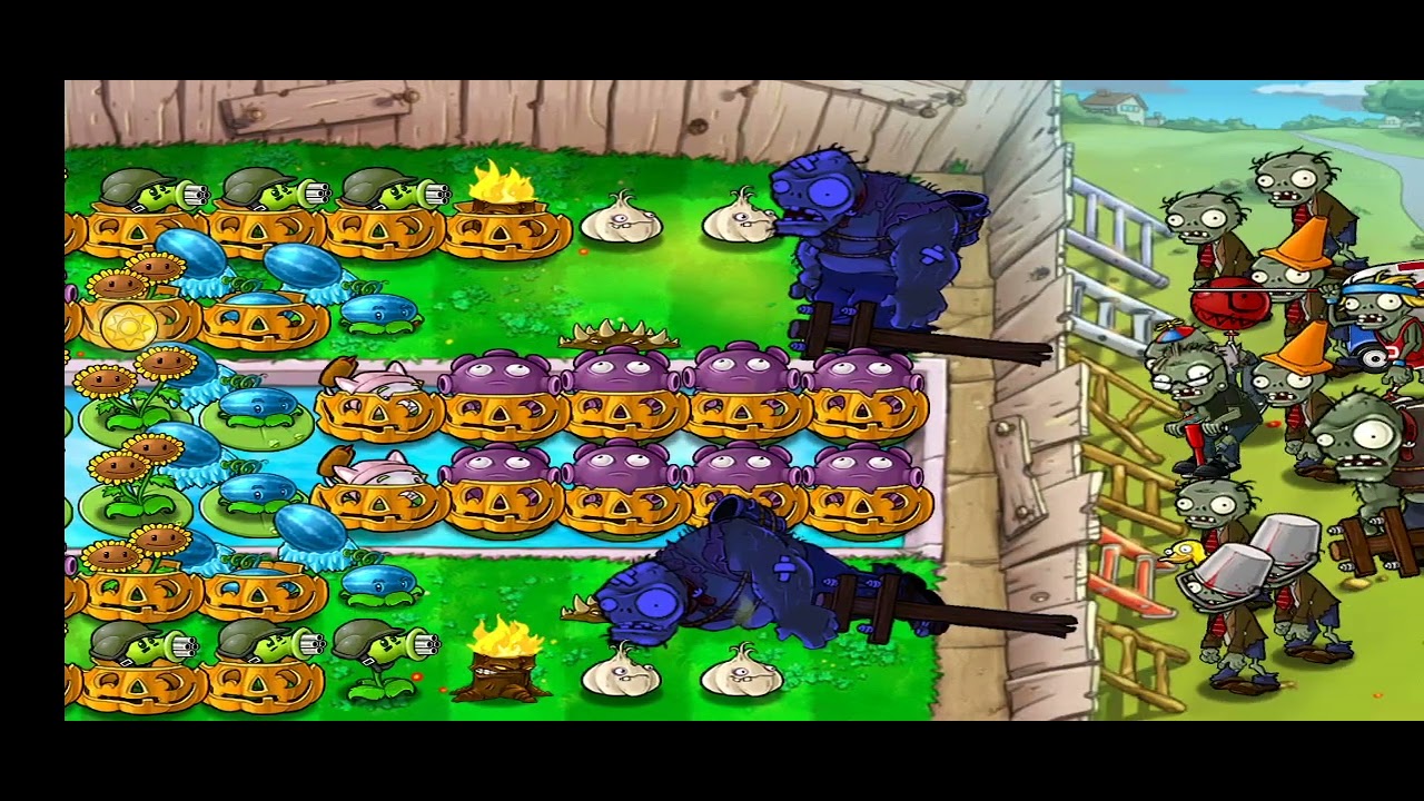 GLOOM SHROOMS and GATLING PEAS Defense @pvzchanneltv1770. Plants vs ...