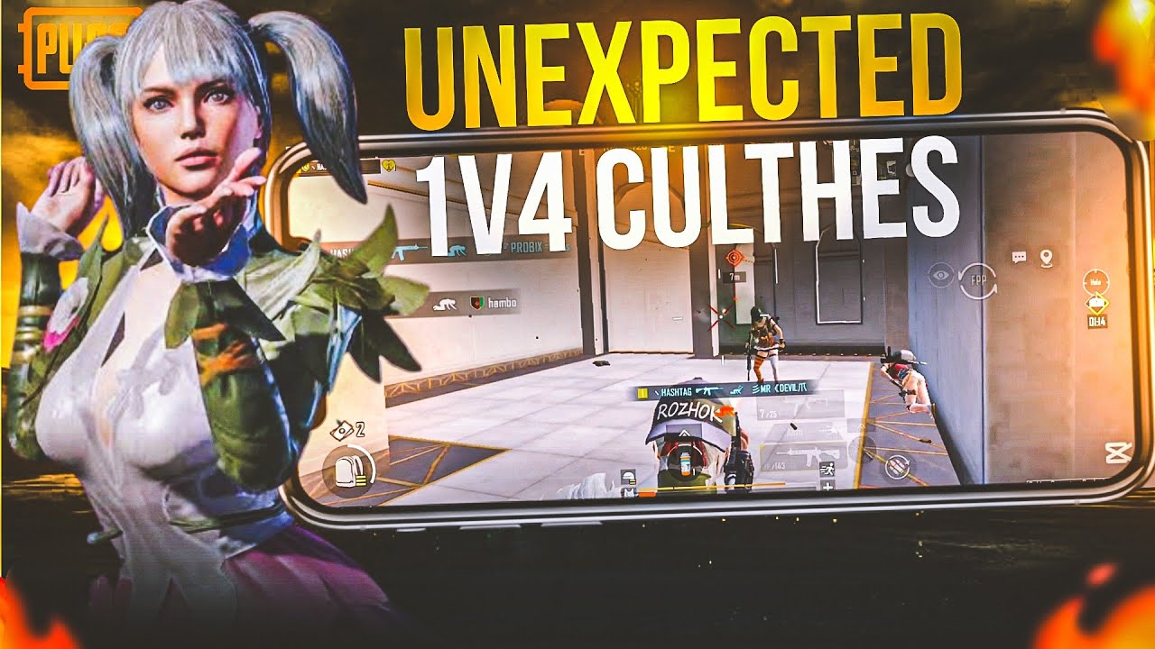 MOTO EDGE 21 |60 FPS 🔥 | 1V4 CULTHES UNEXPECTED | CONQUER RANK PUSH | PUBG MOBILE | HASHTAG 003 ...