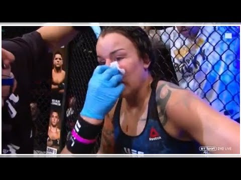 Watch: Raquel Pennington says "I'm done" right before TKO loss - YouTube