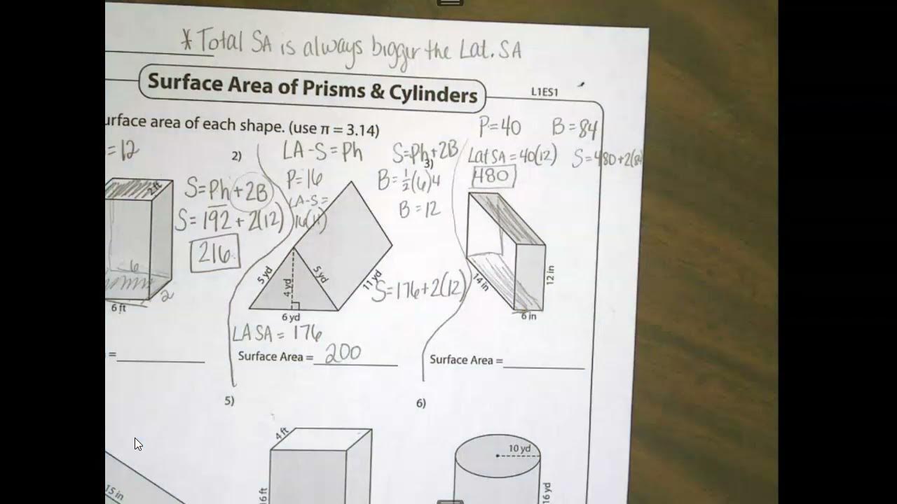 Surface area practice - YouTube