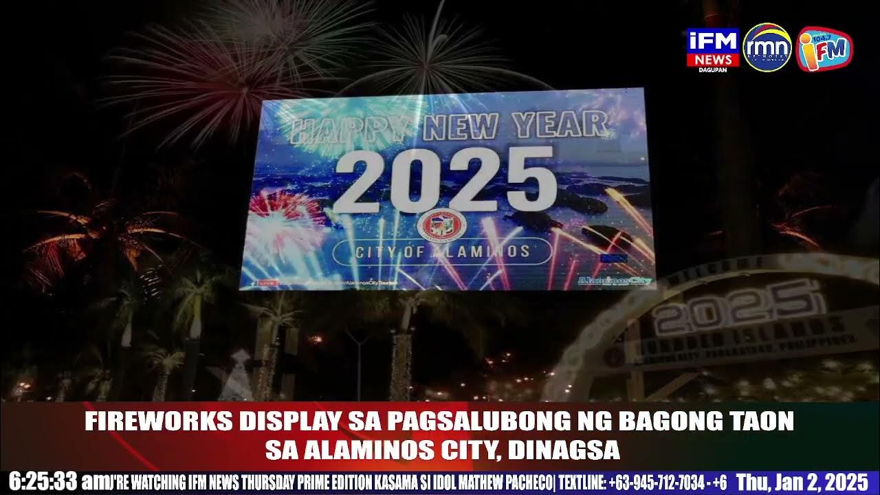 FIREWORKS DISPLAY SA PAGSALUBONG NG BAGONG TAON SA ALAMINOS CITY, DINAGSA - YouTube