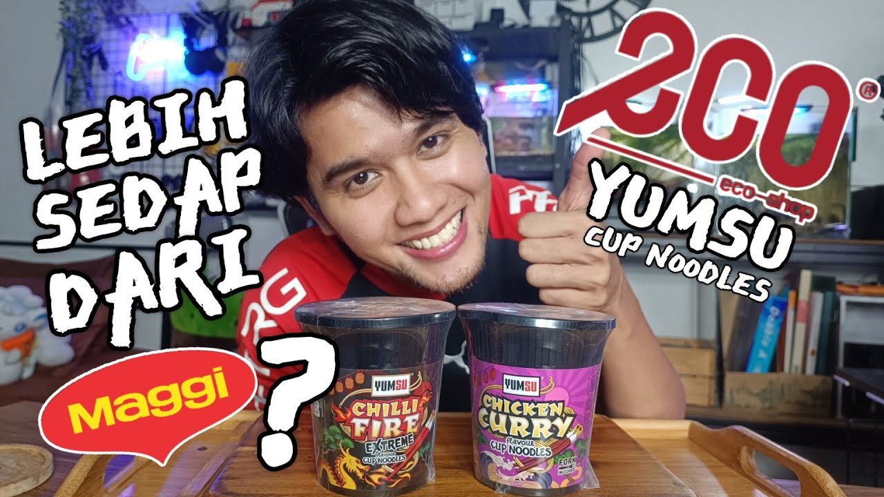 REVIEW Cup Noodles YUMSU CHICKEN CURRY & YUMSU CHILI FIRE | KALAH Brand ...