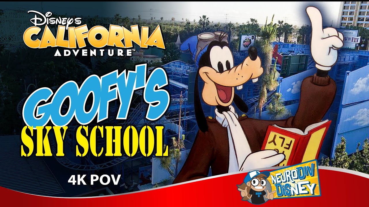 Goofy's Sky School 2024 - Disney California Adventure Ride [4K POV] - YouTube