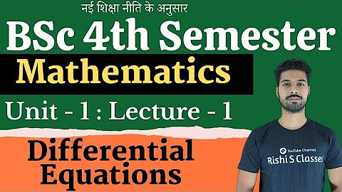 Bsc 4th semester maths differential equations - YouTube