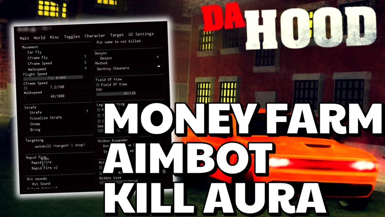 Da Hood Free OP Script | Money Farm, Aimbot, Kill Aura, Hack ATMs, Fly ...