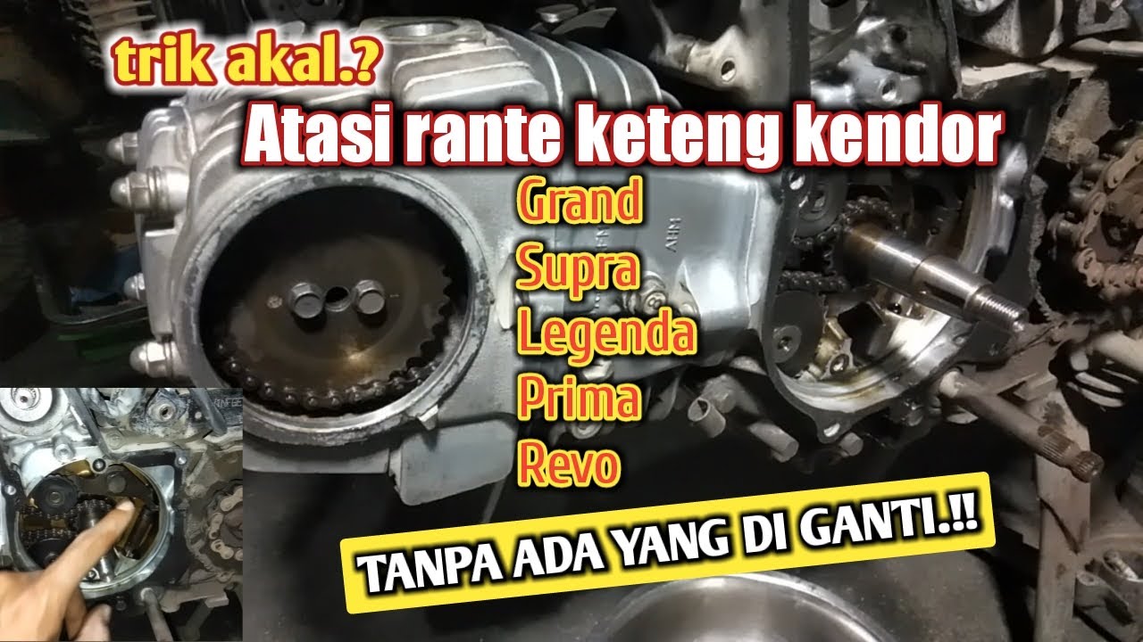 Cara mengatasi rantai keteng grand kendor - YouTube
