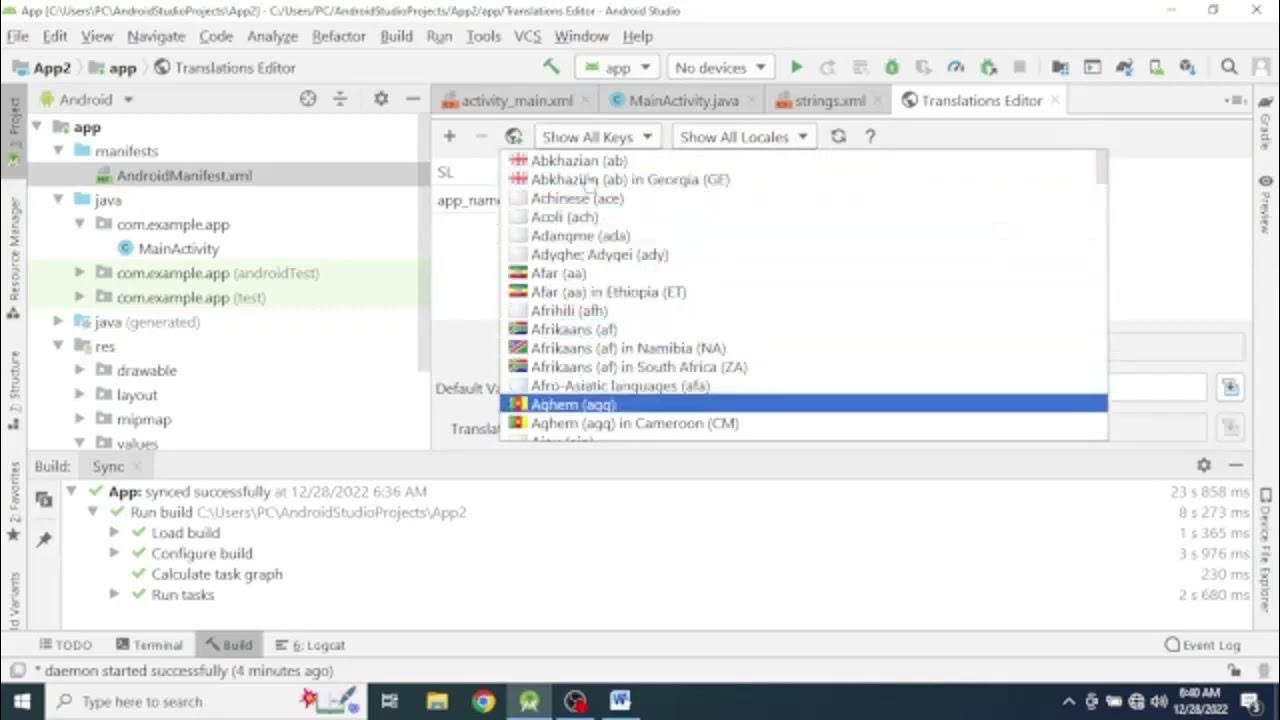 String Localization and Language in Android Programming - YouTube