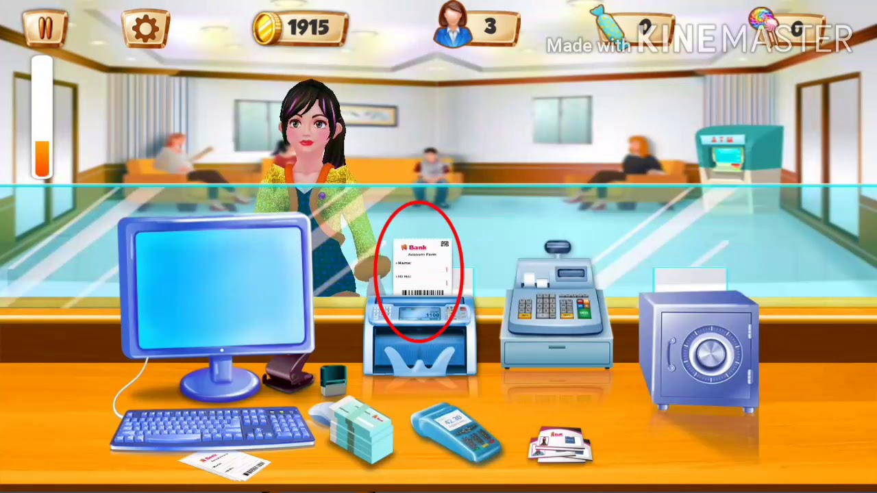 Tutorial game Bank cashier and ATM machine simulator - YouTube