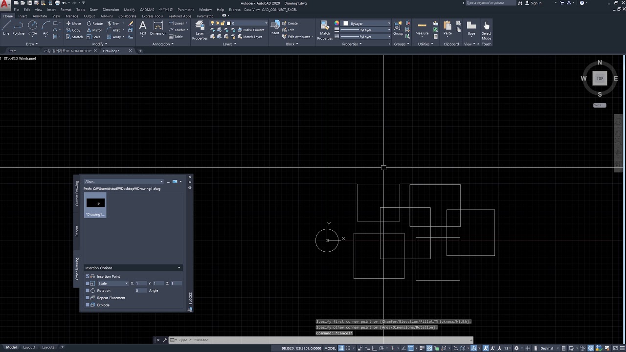 AI의 AutoCAD 76강 Insert(I), ClassicInsert(DDInsert) - YouTube