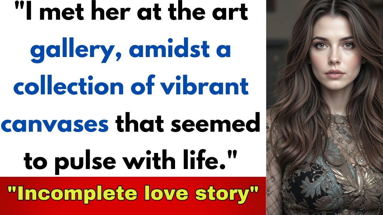 I met her at the art gallery, amidst a collection of vibrant canvases ...