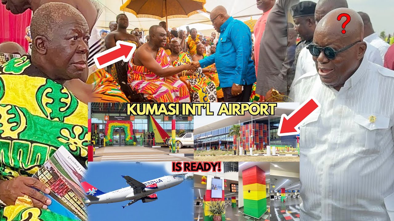 WOW 💖Otumfour, Nana Addo & Dormaahene Storms Kumasi Airport...Expensive ...