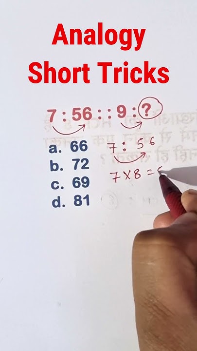 Q. 238 Number Analogy | Best Reasoning Short Tricks step by step # ...