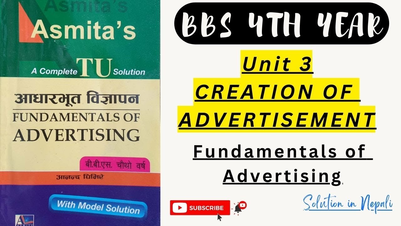 BBS 4TH YEAR | UNIT 3 CREATION OF ADVERTISEMENTS | Fundamental Of ...