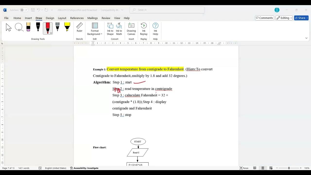Example 1: Sequential Structure Flowchart - YouTube