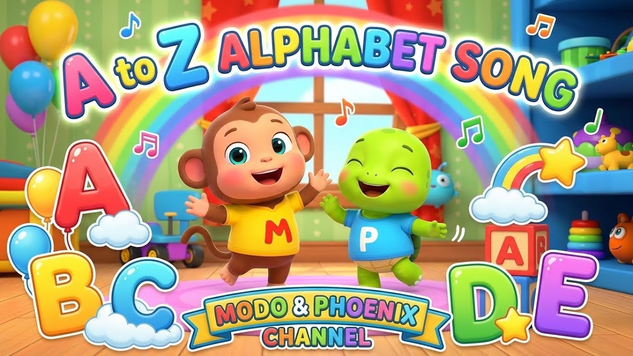 A to Z Alphabet Song 🔤🎶 | Fun Learning with Modo & Phoeniz | ABC Song ...