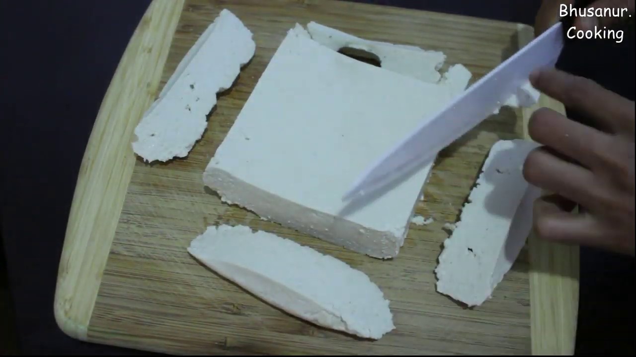 How to make Tofu from scratch | Homemade tofu recipe | Tofu making at ...