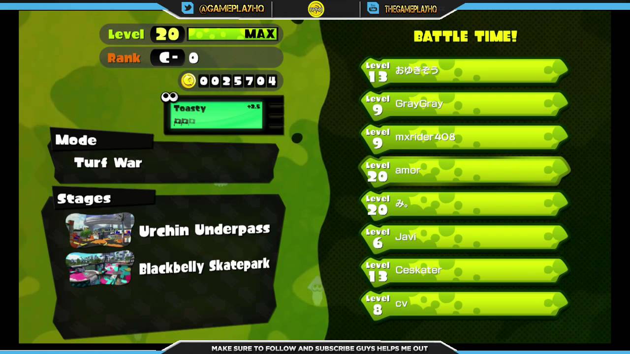 Splatoon: Regular Battle and Ranked Battle Mode (part 2) - YouTube