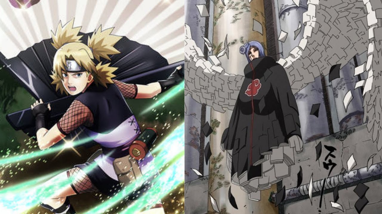 Two Strong Kunoichi go head to head! War Arc Temari vs. Konan! Naruto ...