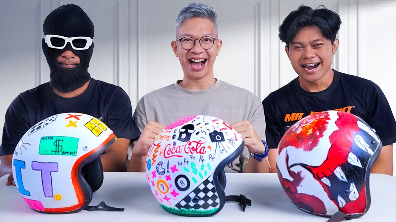 SIAPA BISA MELUKIS DI HELM PALING BAGUS??!! - YouTube