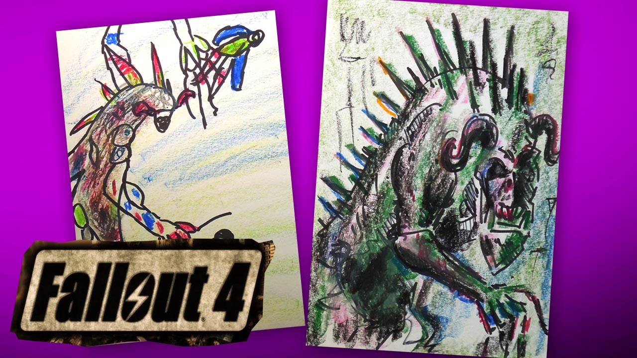 How to draw a monster from Fallout 4 - YouTube