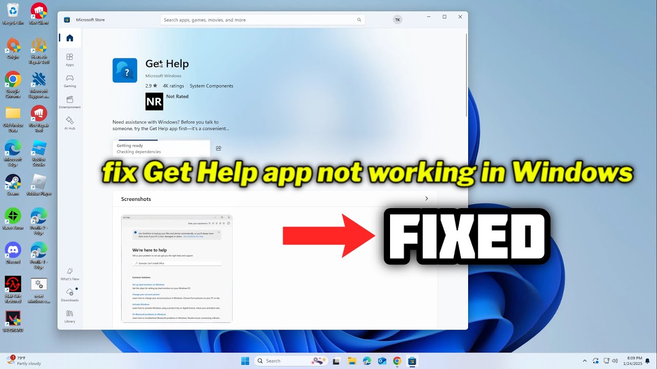 (FIXED) Get Help app not working in Windows - YouTube