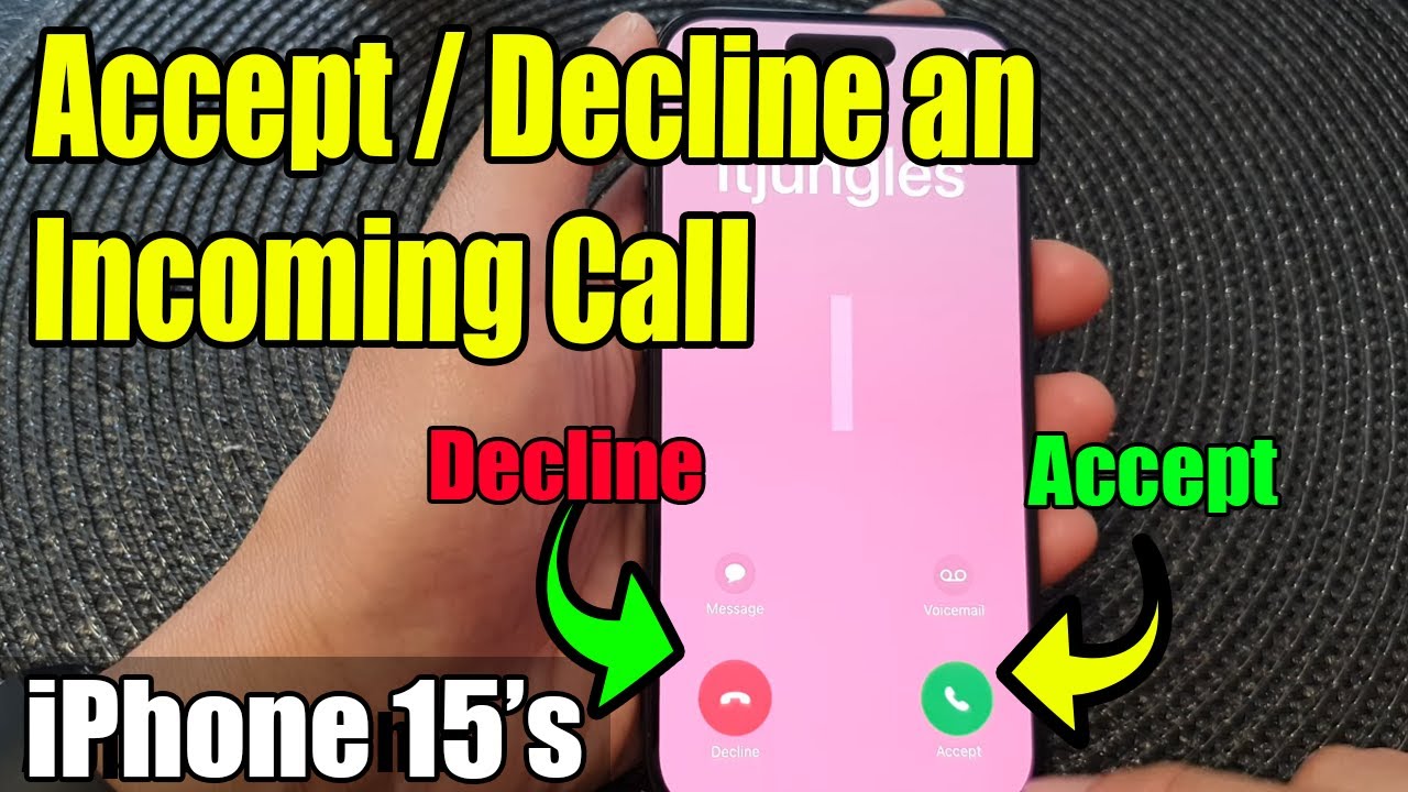 iPhone 15/15 Pro Max: How to Accept/Decline an Incoming Call - YouTube