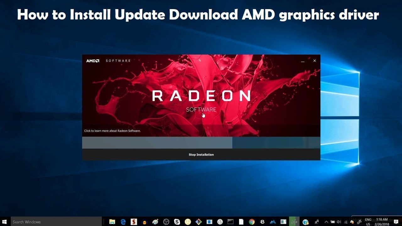 How to Install Update Download AMD graphics driver - YouTube