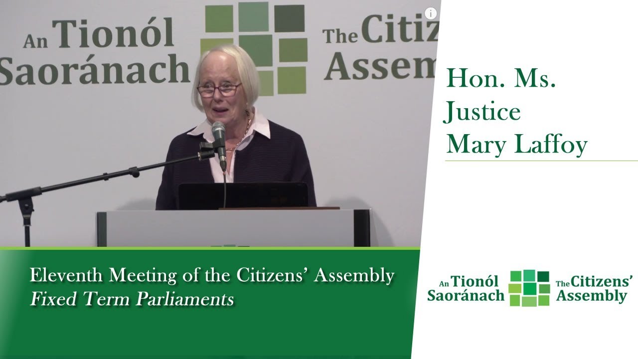 Opening Address by the Chair, Hon. Ms. Justice Mary Laffoy (Weekend 11 ...