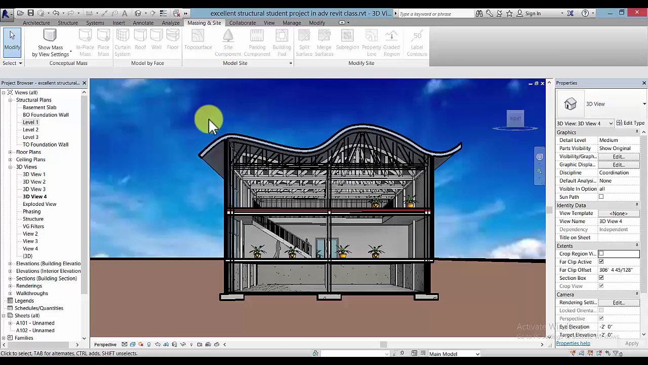 Revit Section Perspective - YouTube