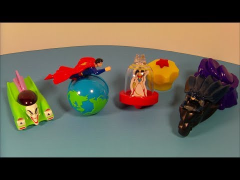 2000 DC SUPER HEROES FULL SET OF 4 HARDEE'S COOL COLLECTIBLES VIDEO ...