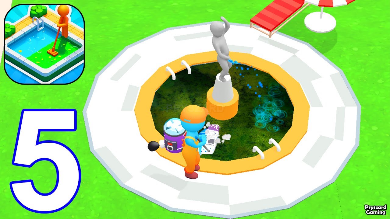 Pool Cleaner - Gameplay Walkthrough Part 5 Stickman Pool Cleaner ...