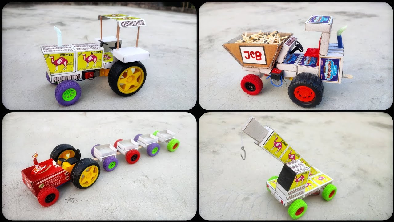How to Make 4 amazing Matchbox toys at Home | Matchbox Tractor ...