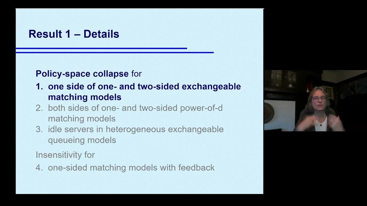 Rhonda Righter - Robustness in Markov Matching Models - YouTube