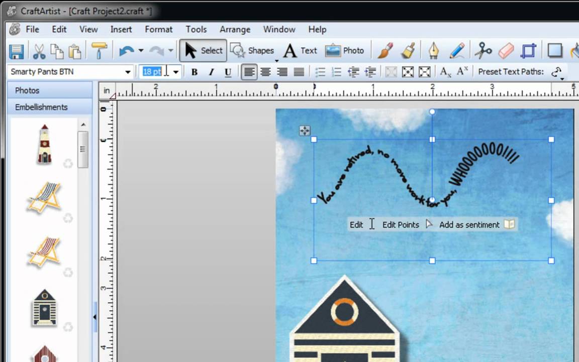 CraftArtist - Text on Path - YouTube