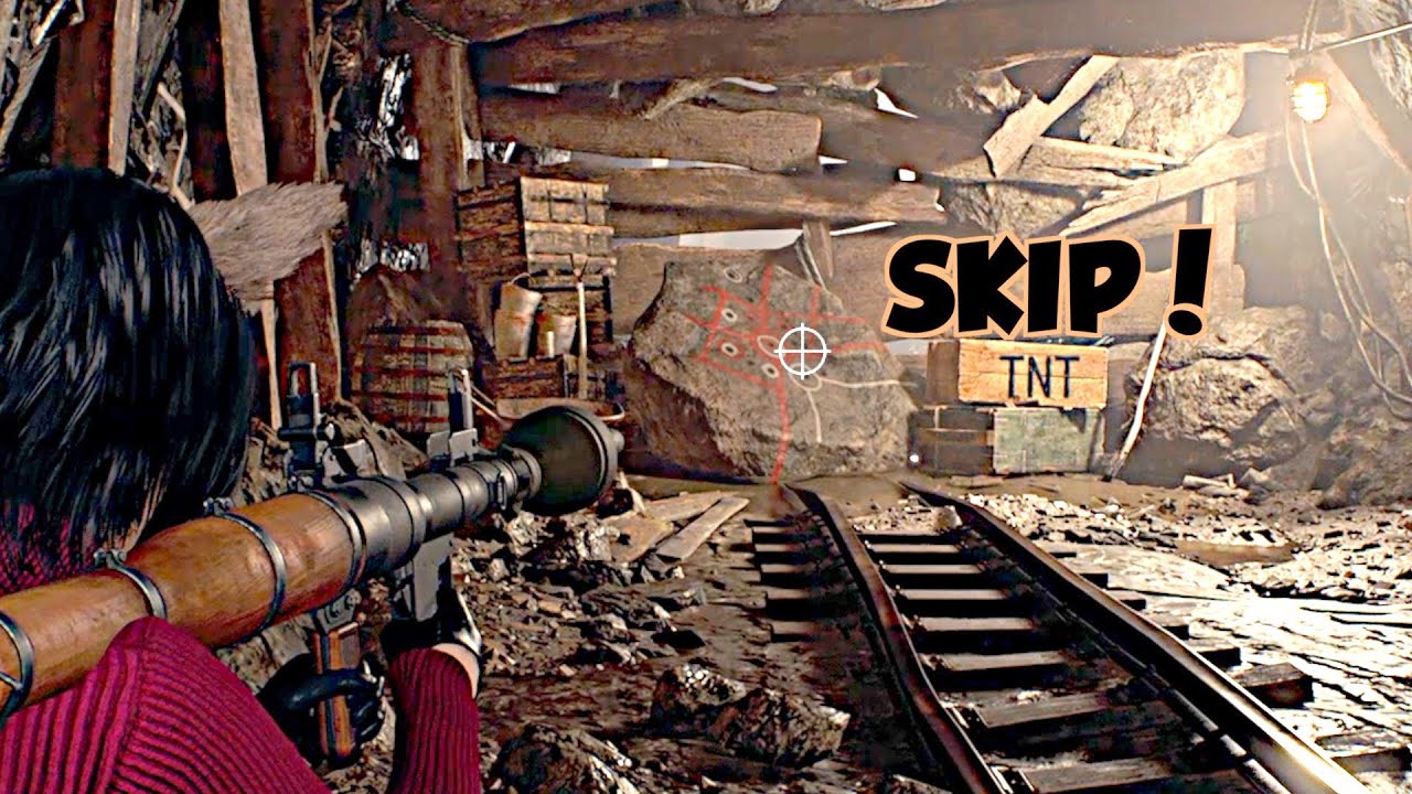 Can you skip the entire TNT mission with a RPG RE 4 Remake? - YouTube
